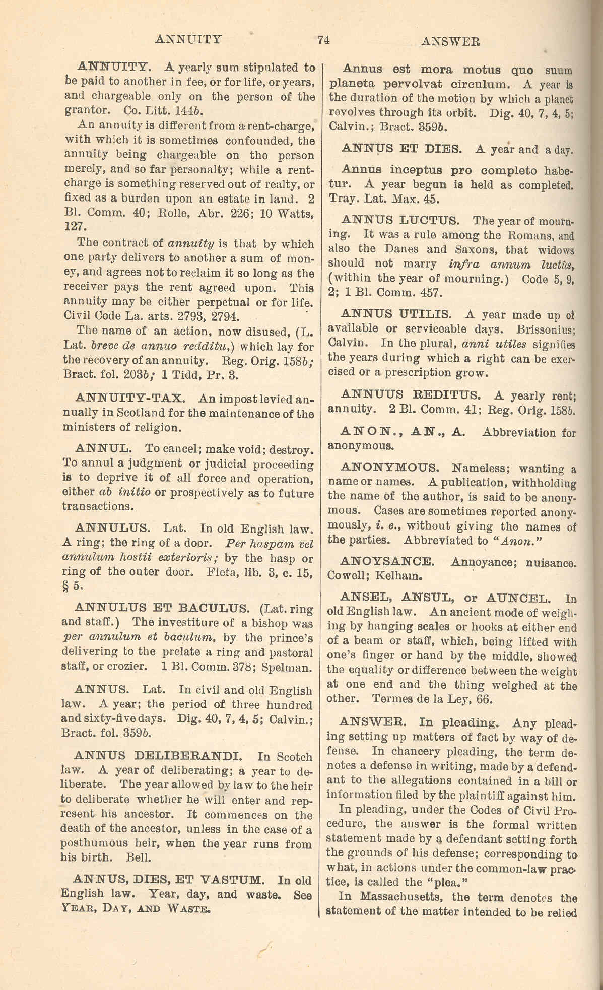 1891 Black's Law Dictionary, First Edition